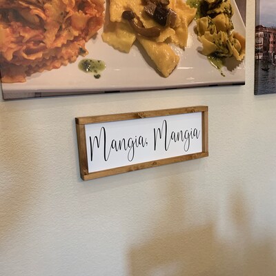 Mangia, Mangia Sign, Mangia Blessing, Italian Decor, Italian Kitchen ...