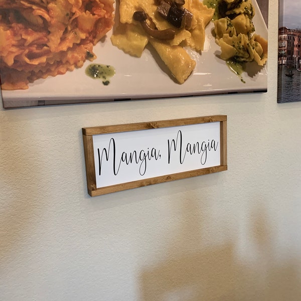 Mangia, Mangia Sign, Mangia Blessing, Italian Decor, Italian Kitchen ...