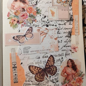 Vintage Rustic Bohemian Journal Pages , Digital Papers, Boho Background ...