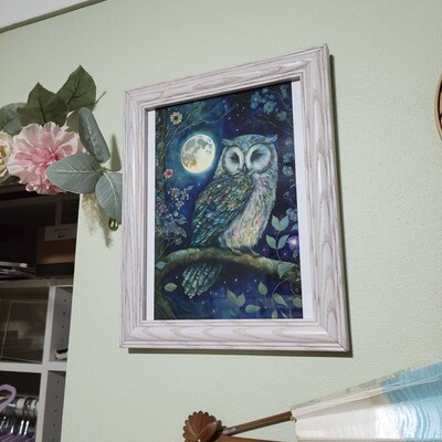 Moonlight Owl 8.5x11 Print, Direct From Artist, Whimsical Owl Art ...
