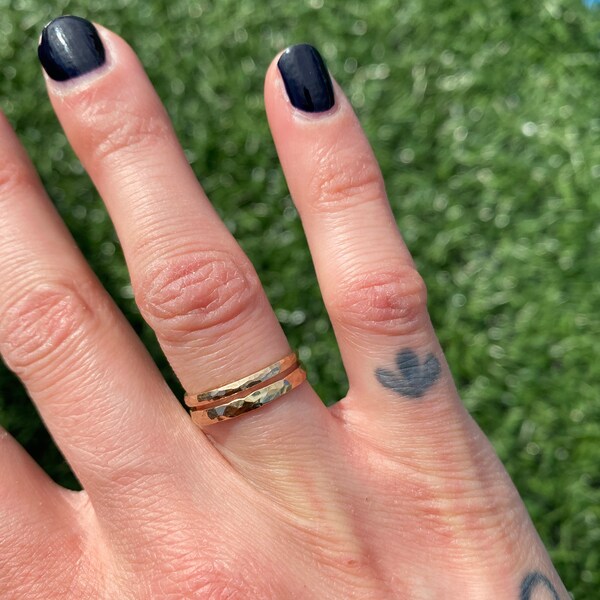 Thick 14k Gold Filled Stackable Ring(s), Gold Rings, Stacking Rings ...