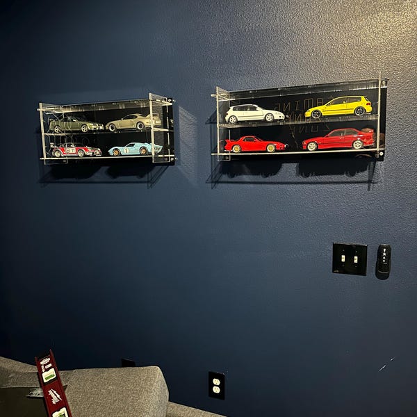 3-tier Wooden Greeting Card Display Rack With Clear Acrylic Front ...