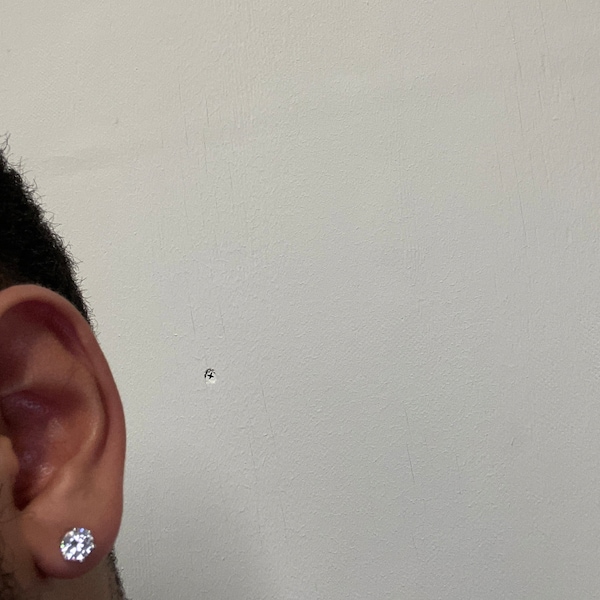 Extra Long Post Earrings, 7mm Black Stud Earrings for Men, Thick ...