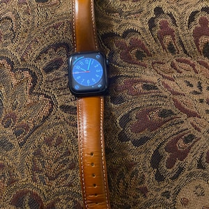 Brown Color Leather Apple Watch Band, 45mm, 41mm, 44mm, 49mm for Series ...