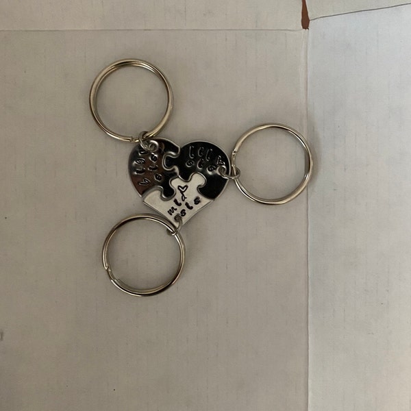 3 Sisters Keychain, Big Sis Mid Sis Lil Sis Keychain, Big Sister ...