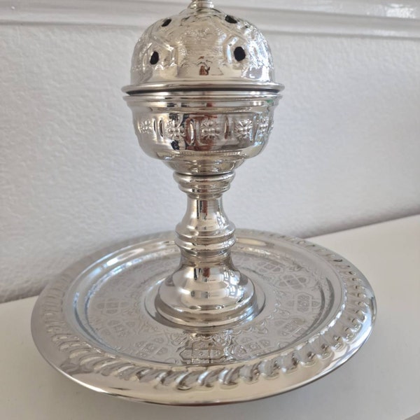 Moroccan Elegant Handcrafted Alpaca Silver Qudsi Teapot From Fez | FREE ...