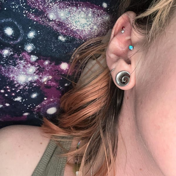 Swirl Ear Gauges Gauge & Plug Earrings Spiral Ear Gauges Saddle Plugs Gauges for Stretched Ears ...