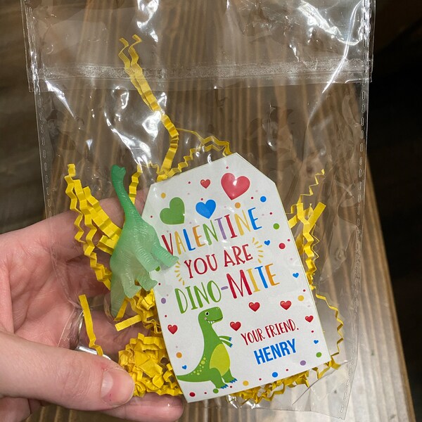 Dinosaur Valentine's Day Tag, Dino-mite Valentine, Dinosau Printable ...