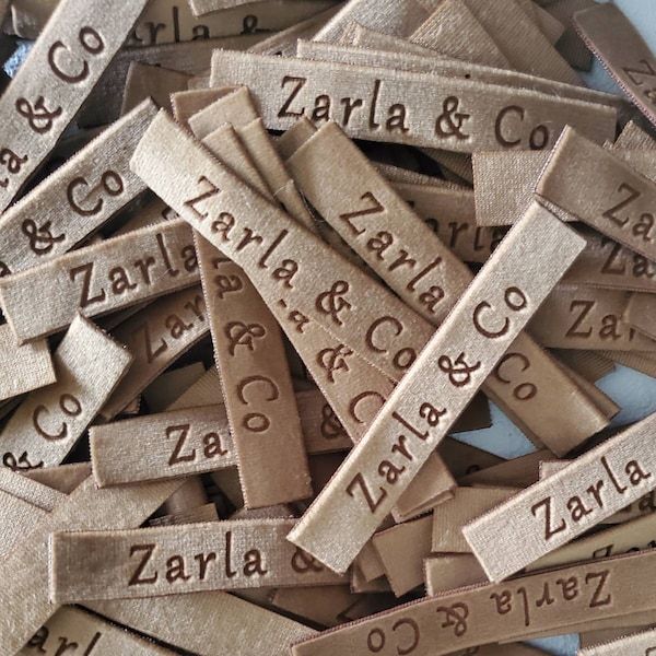 LUX Velvet Custom Labels - 7cm X 1.2cm - Etsy