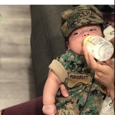 Personalized USMC Baby Cover. Desert or Woodland Camo. Pink, Brown, or ...