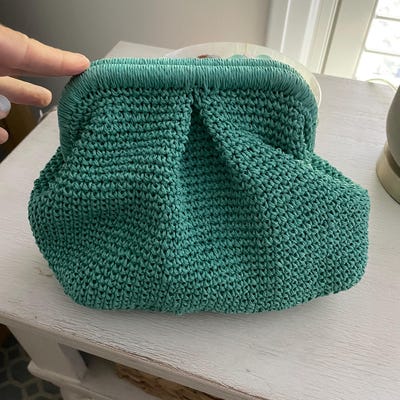 Raffia Handmade Clutch Bag Bridesmaid Summer Handbag Gift for ...