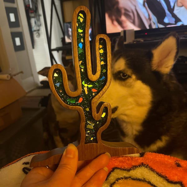 Pumpkin Decor, Halloween Decorations, Autumn Decor, Dichroic Glass Art ...