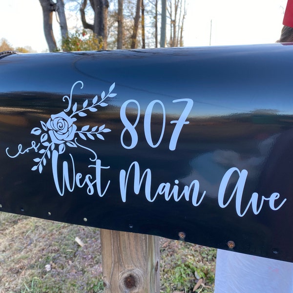 Mailbox Decal /flower Decal / Mailbox Decal Monogram/ Mailbox Decal ...