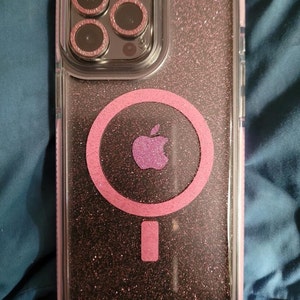 Custom Color and Glitter Sparkle Apple Logo Decal Sticker for - Etsy