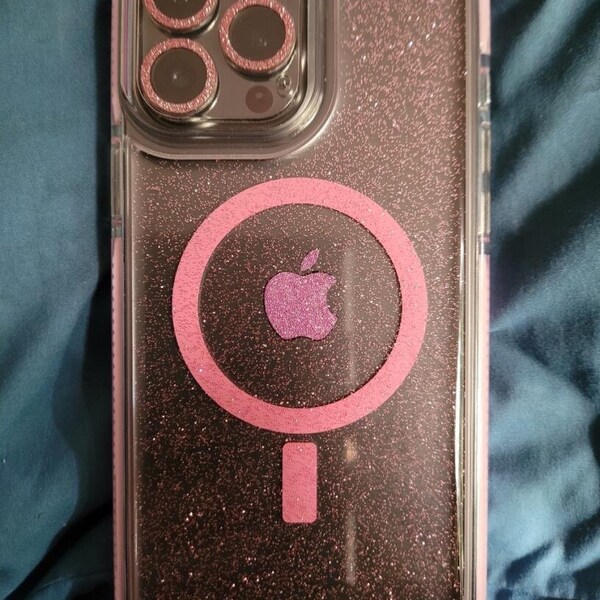 Custom Color and Glitter Sparkle Apple Logo Decal Sticker for Iphone ...