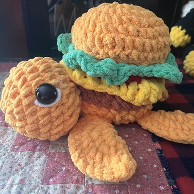 Burger Turtle Crochet Pattern PDF Download Beginner Friendly Amigurumi ...