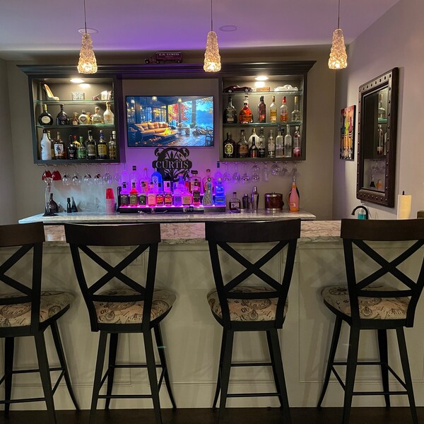 48" 2 Step Bar Shelf Led Lighted for Liquor Bottle Display - Etsy