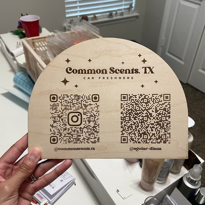 QR Code Table Top Logo Sign Small Business Sign Pop up - Etsy