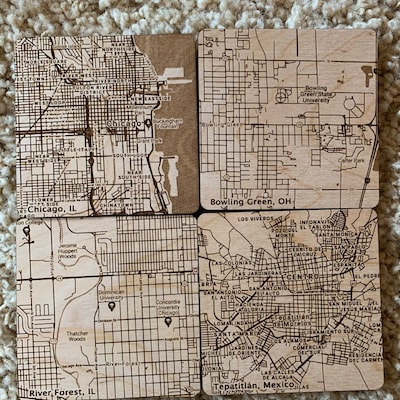 Custom 3D Map on Wood Any City Laser Cut/engraved 5 Layers - Etsy