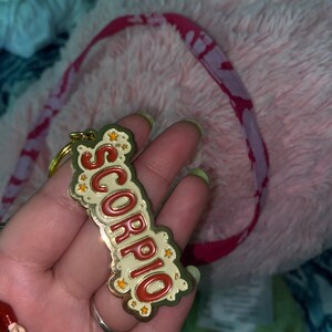Scorpio Zodiac Keychain - Etsy