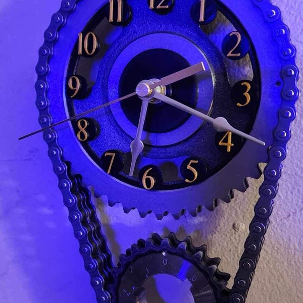 Red Gear Wall Clock, Made With Chevy Small Block Timing Set - Etsy