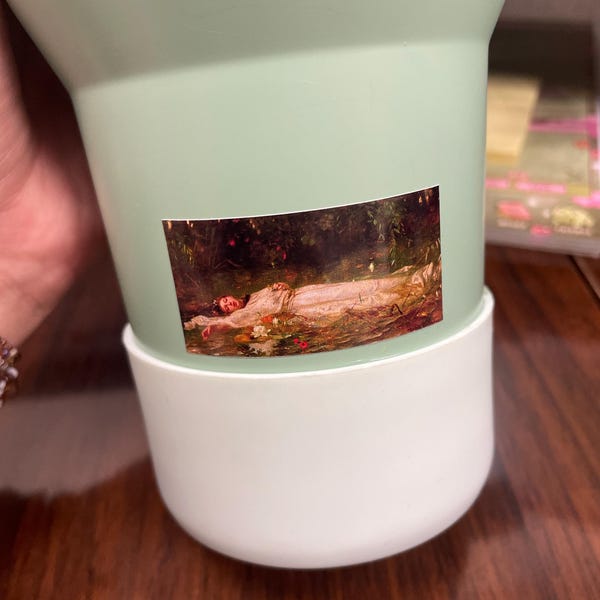 Ophelia Sticker, Waterproof Vinyl Sticker, Preraphaelite Art by ...