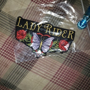 Embroidered Lady Rider Iron on Patch, Biker Patch, Motorcycle Patch ...