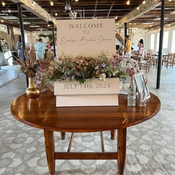 Custom Flower Box Welcome Sign for Events, Wedding Welcome Sign With ...