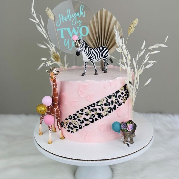 Giraffe Cake Topper/safari Party Cake/safari Animal Cake Toppers/party ...