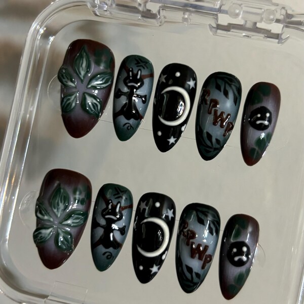 Enhypen Romance Untold Nails | Enhypen XO Nail Inspo | Kpop Nails ...