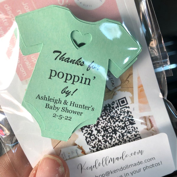 Thanks for Poppin' by Party Favor Gift Tags L Popping by Baby Shower ...