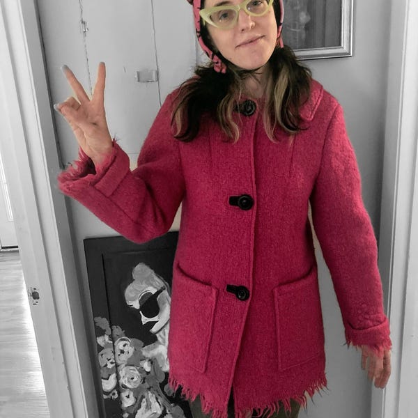 1940s Style Handmade Wool Coat in a UK Size 14 /16 US Size Size 10/12 ...