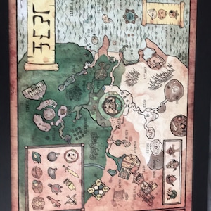 Map of Termina From Legend of Zelda, Majoras Mask English or Hylian ...