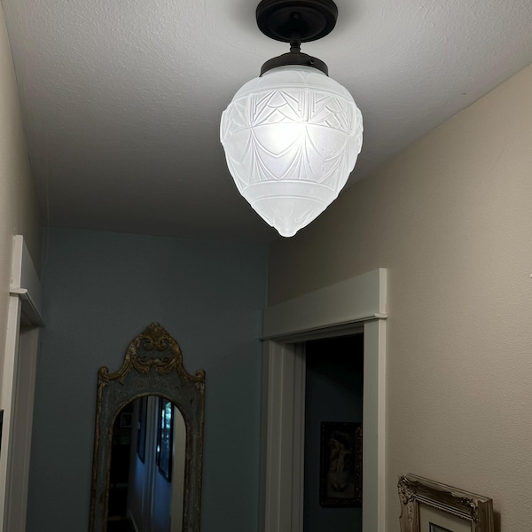 Art Deco Semi Flush Mount Ceiling Light Fixture - Etsy