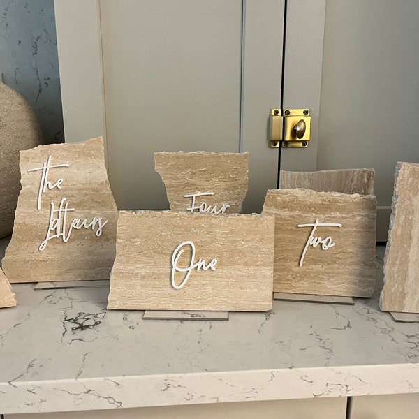 Stone Table Numbers - Etsy