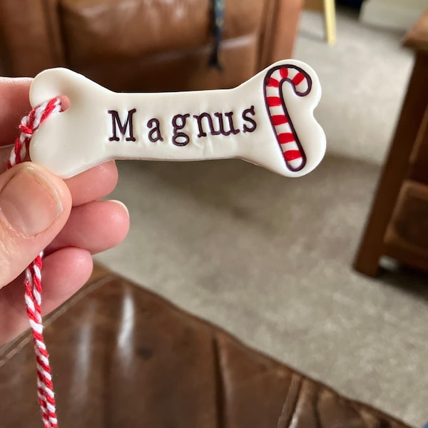 Dog Bone Personalised Clay Decorations - Pets, Personalised, Handmade ...