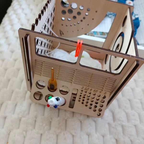 Knitting Needle Organizer Graphic, Cable Needle Holder, Crochet Hook ...