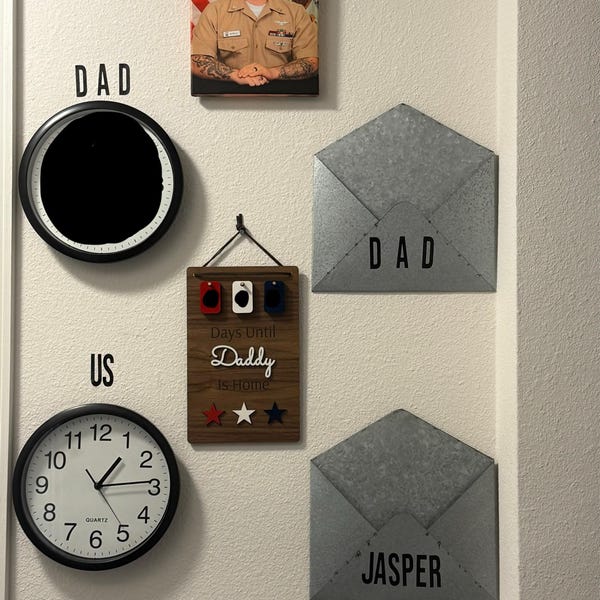 Deployment Countdown Calendar Military Homecoming Gift Wooden Military ...