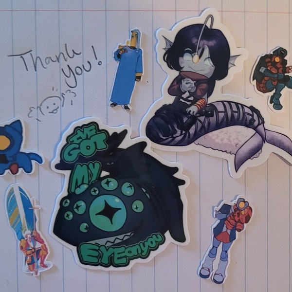 Among Us V1, V2, Gutterman, & Guttertank ULTRAKILL Die Cut Stickers ...