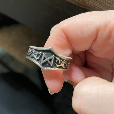 Viking Rune Ring Your Choice of Rune Symbol Adjustable US - Etsy