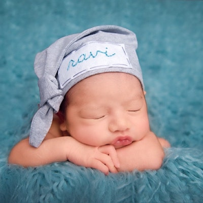 Hello Baby Boy Baby Monogramed Hat Name Hospital Hat - Etsy