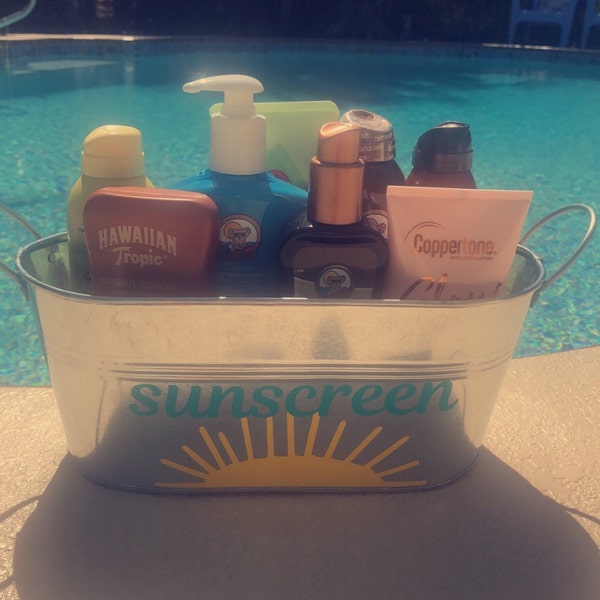 SUNSCREEN Storage Bucket - Etsy
