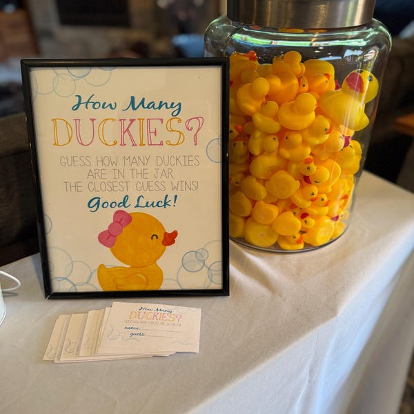 Rubber Duck Guestbook Party Sign - INSTANT DOWNLOAD - Duck Baby Shower ...