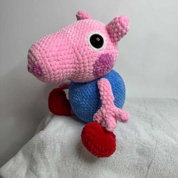 George Pig With Welly Boots and Mr.dinosaur Crochet Pattern - Etsy
