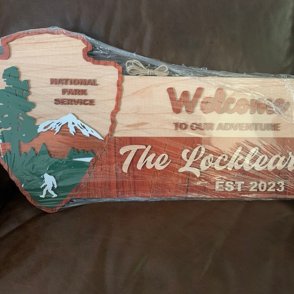 National Park Welcome Sign 3D, Personalized National Park Sign, Custom ...