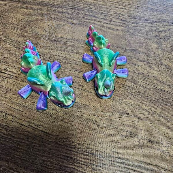 Rainbow Axolotl | Mini Desk Buddies, 3d Printed Toys, Desk Animals ...