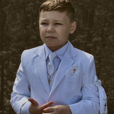 Personalized First Holy Communion Arm Band Monogrammed Boys Communion ...