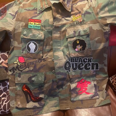 NEW Blinged Out black Queen Rhinestone Patch With - Etsy