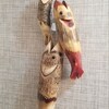 Wooden Fish on a Stringer, Set of 3, Hand Made Finished Fish, Fisherman ...
