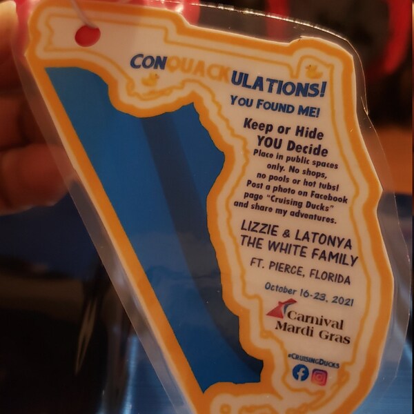 Florida Shaped Duck Tags| Customized With YOUR Personal Info| Not an ...